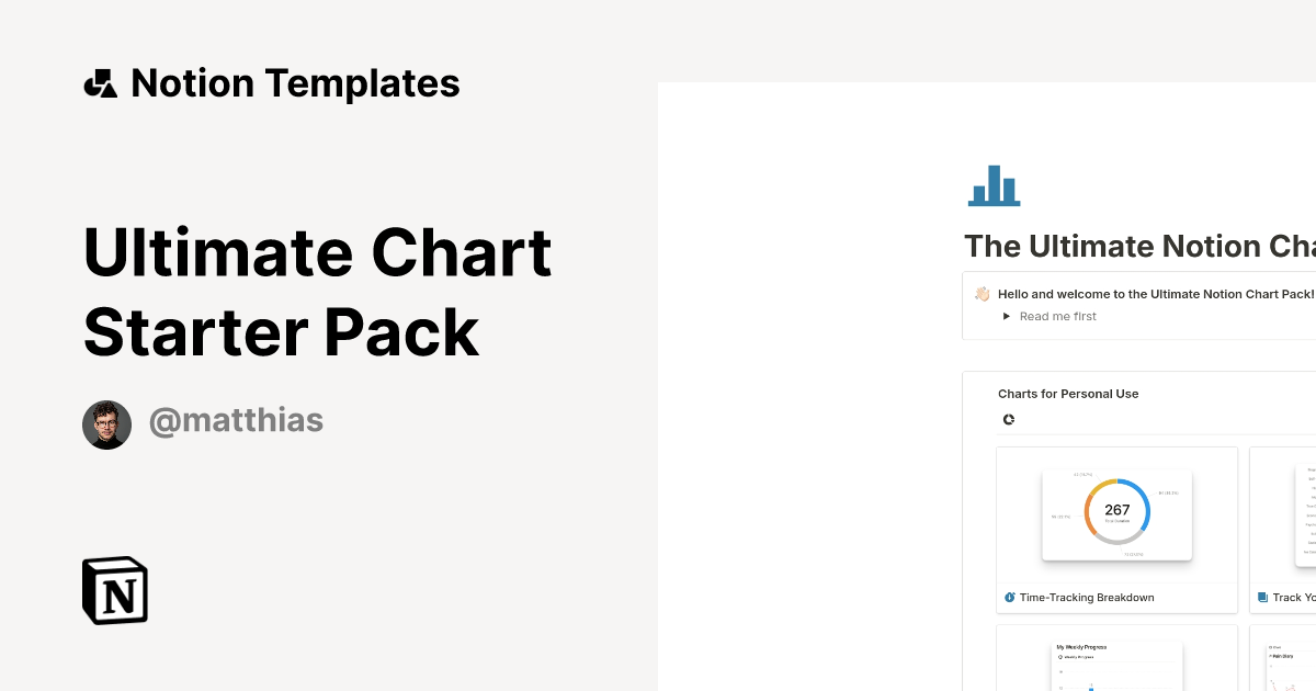 Ultimate Chart Starter Pack Template by Matthias Frank | Notion Marketplace