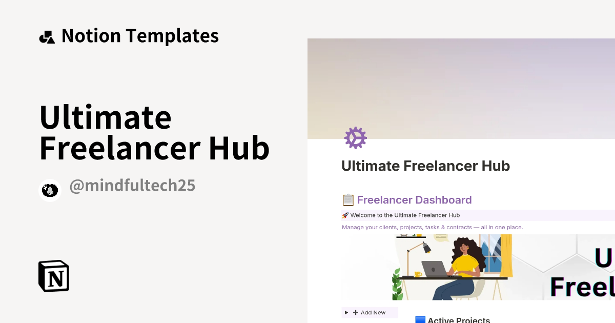 Ultimate Freelancer Hub Template | Notion Marketplace