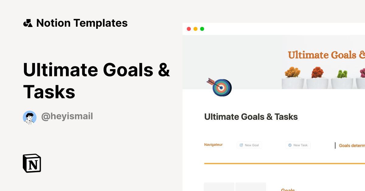 Ultimate Goals & Tasks Template | Notion Marketplace
