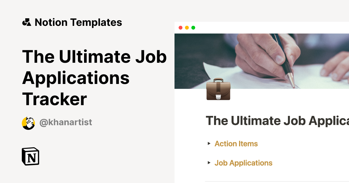The Ultimate Job Applications Tracker Template | Notion Marketplace