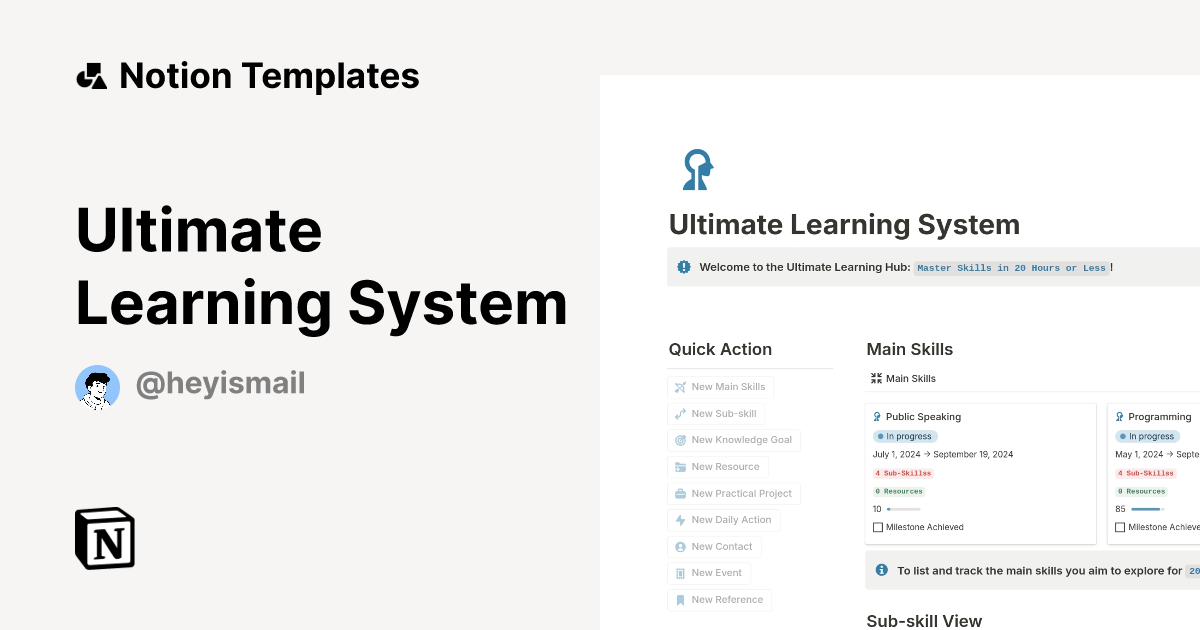 Ultimate Learning System Template | Notion Marketplace
