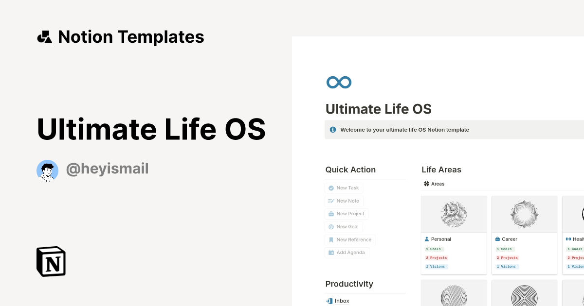 Ultimate Life OS Template by heyismail | Notion Marketplace
