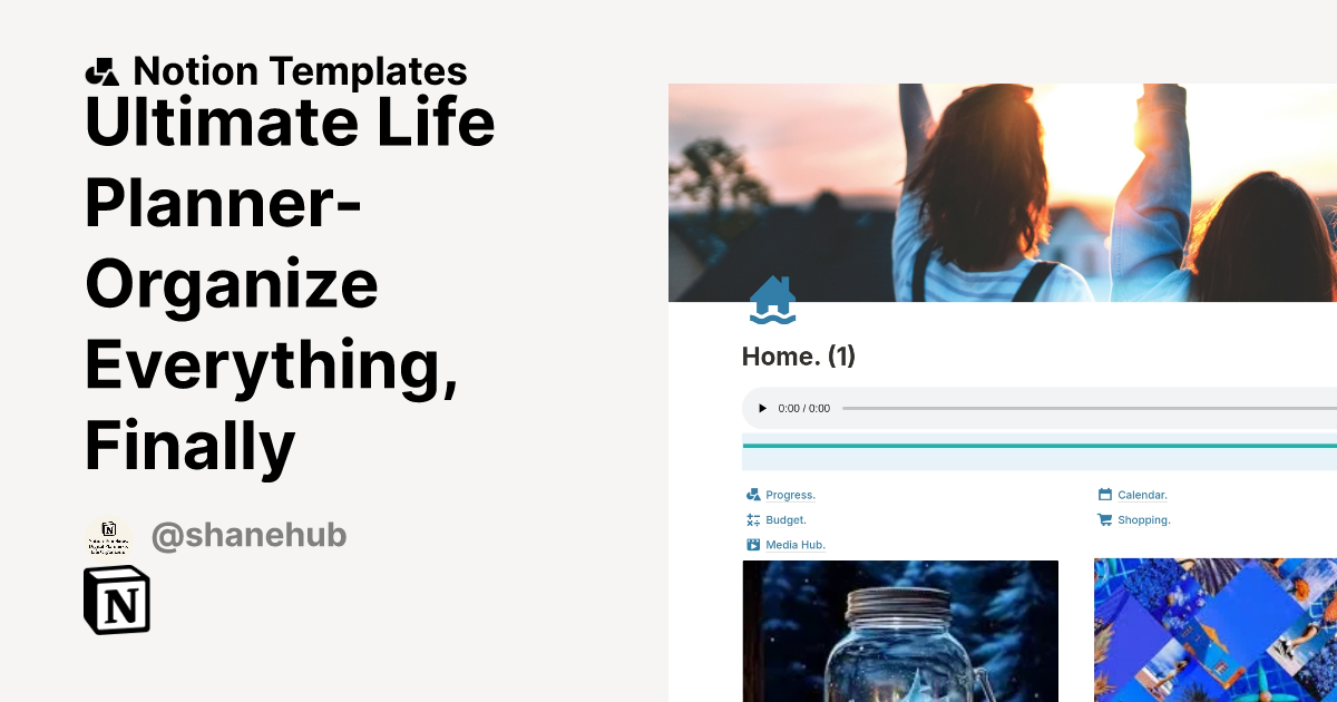 Ultimate Life Planner-Organize Everything, Finally Template by shane | Notion Marketplace