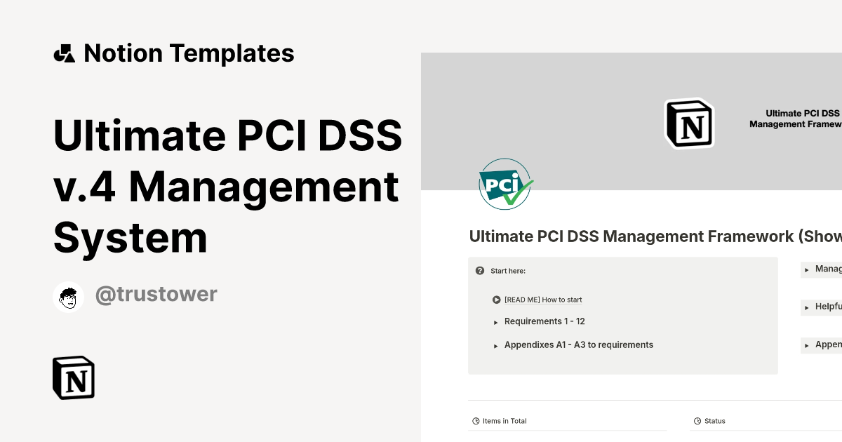 Ultimate PCI DSS v.4 Management System Template | Notion Marketplace