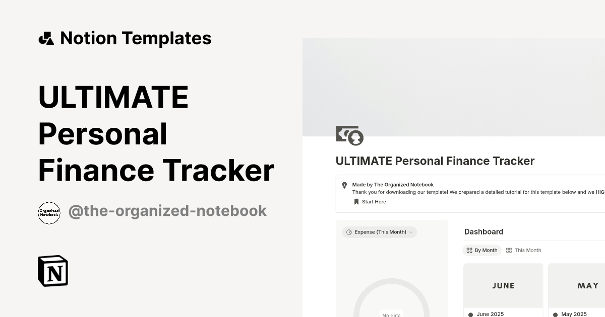 ULTIMATE Personal Finance Tracker Template by The Organized Notebook ...