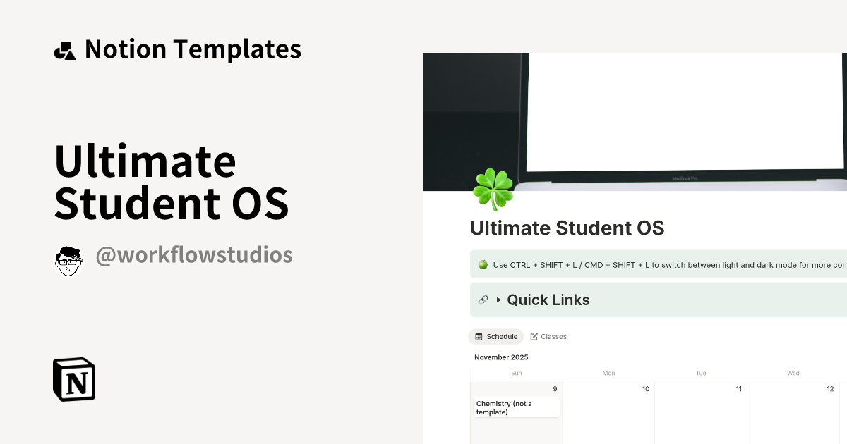 Ultimate Student OS Template | Notion Marketplace