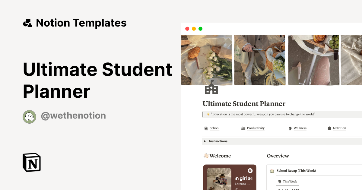 Ultimate Student Planner Template | Notion Marketplace