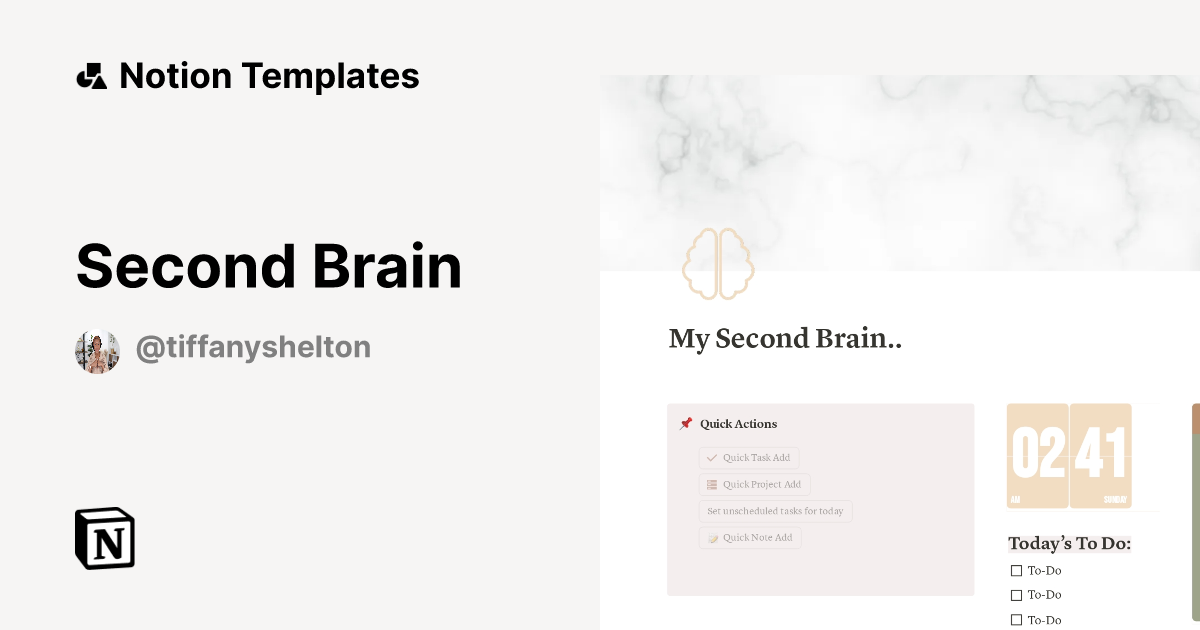 Second Brain Template | Notion Marketplace