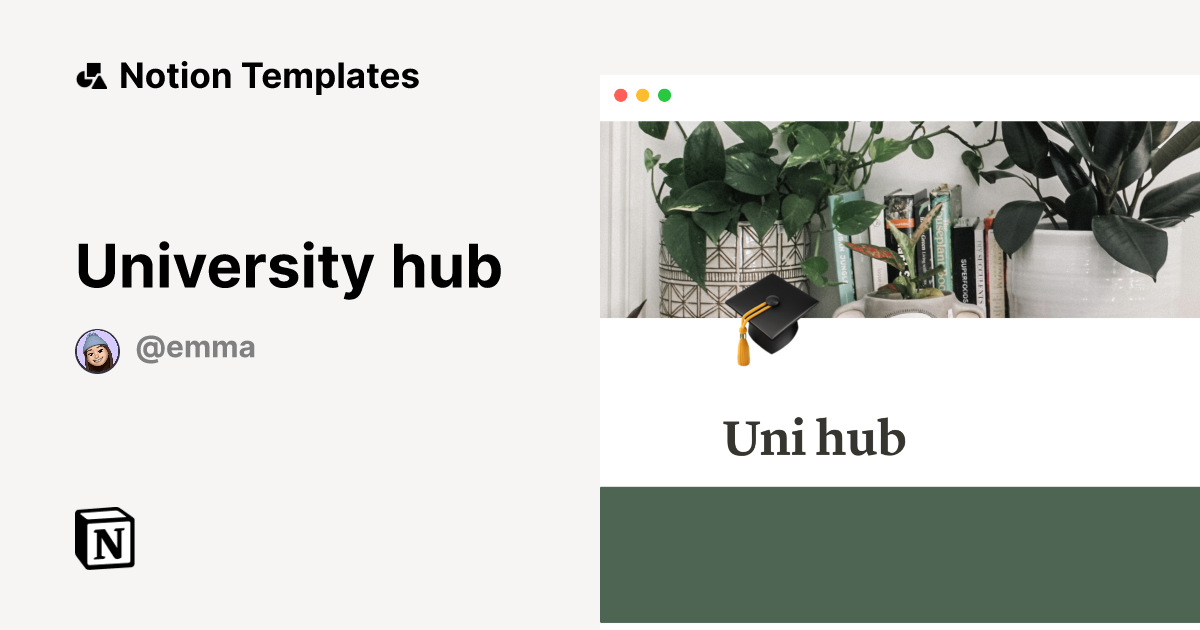 University hub Template by Emma | Notion Marketplace