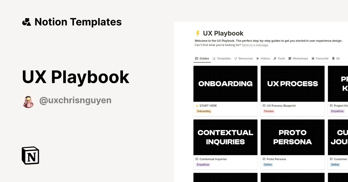 UX Playbook Template by Chris from UX Playbook | Notion Marketplace