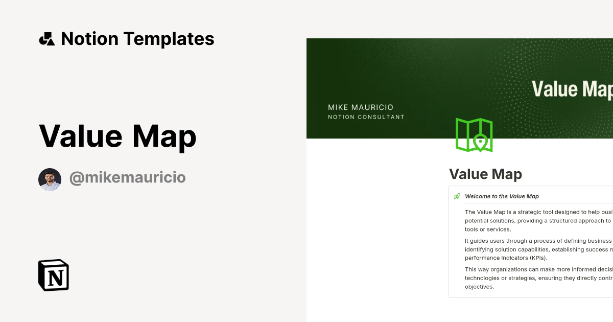 Value Map Template | Notion Marketplace