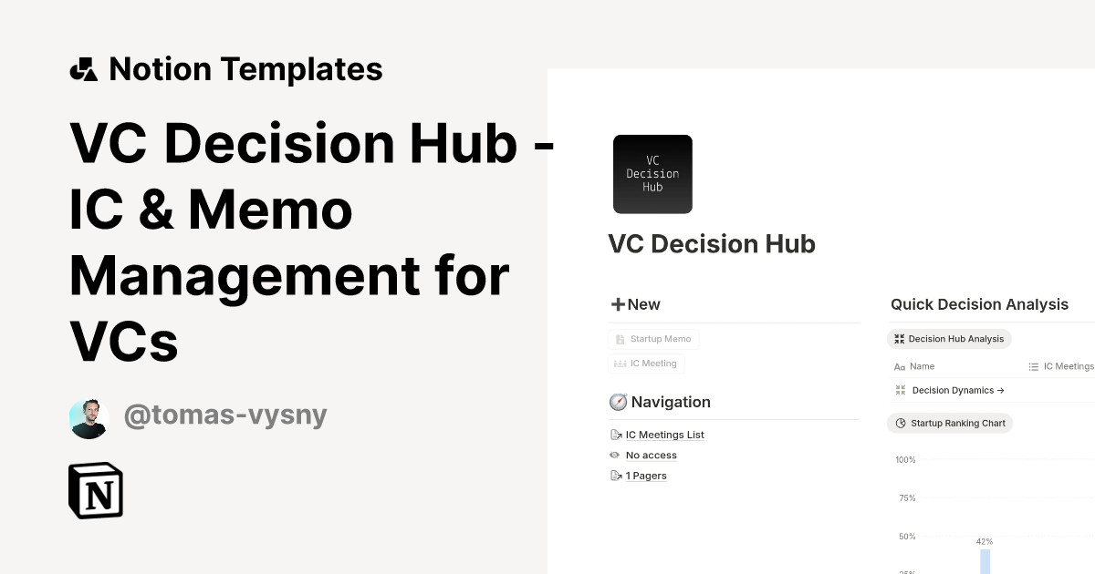 VC Decision Hub - IC & Memo Management for VCs Template | Notion ...