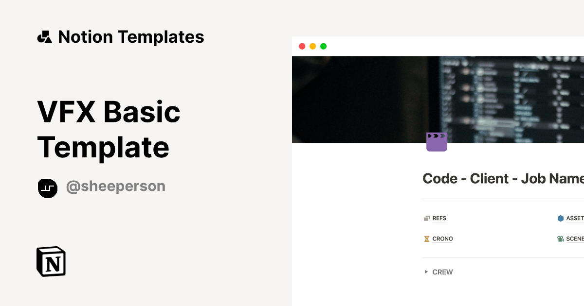 VFX Basic Template Template | Notion Marketplace