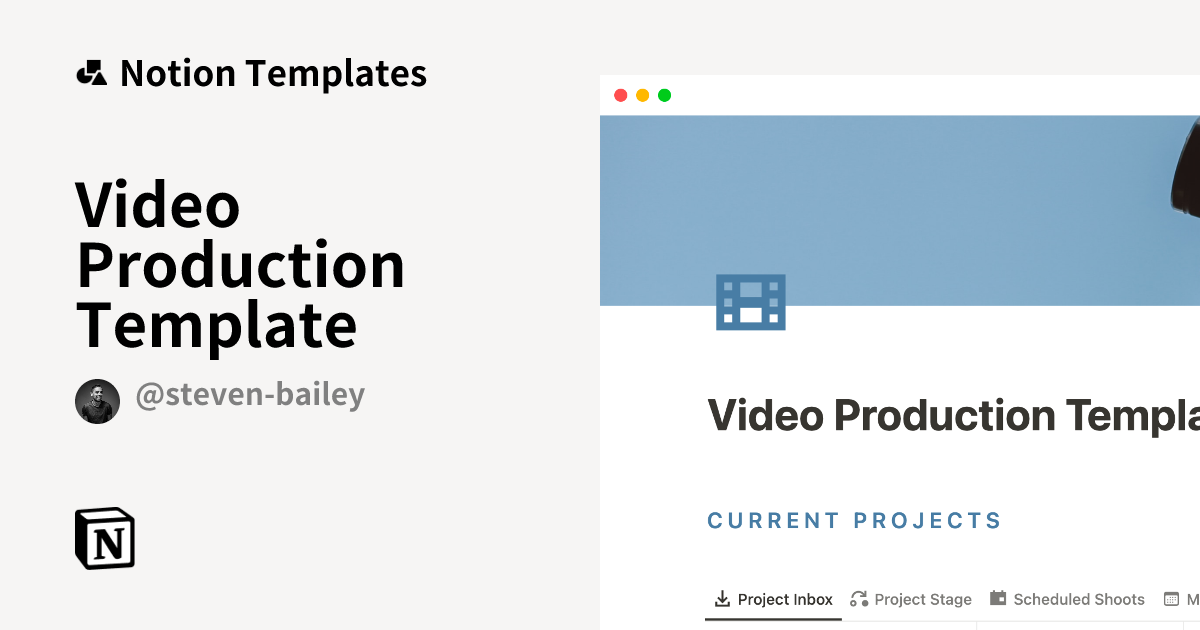 Video Production Template Template | Notion Marketplace