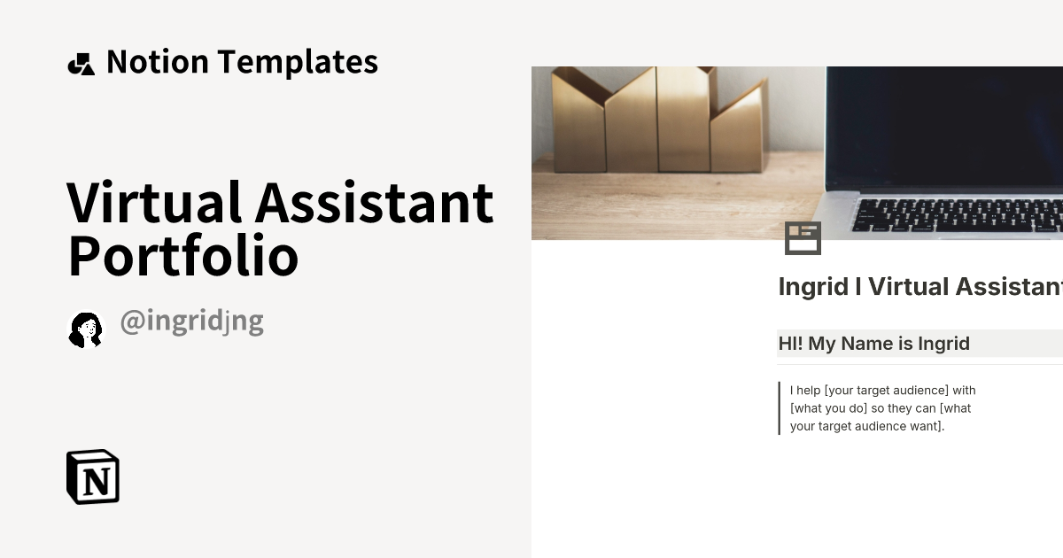 Virtual Assistant Portfolio Template | Notion Marketplace