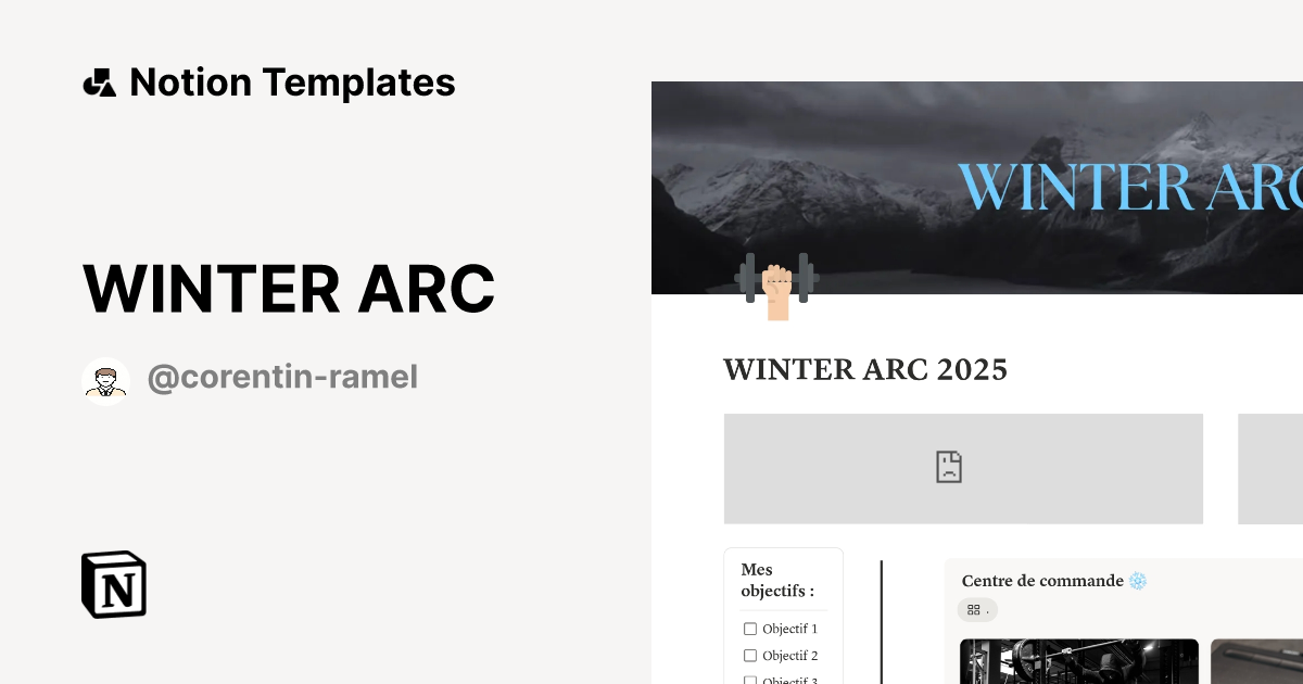WINTER ARC Template | Notion Marketplace