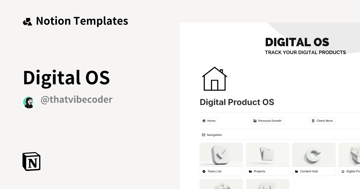 Digital OS Template by That Vibe Coder | Notion Marketplace