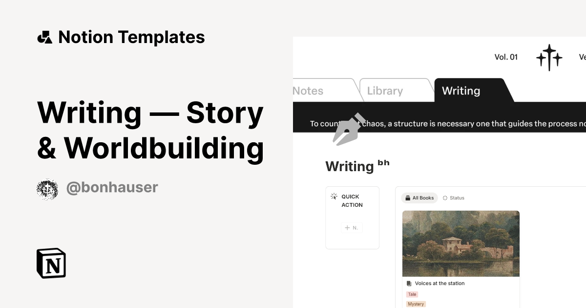 Writing — Story & Worldbuilding Template | Notion Marketplace