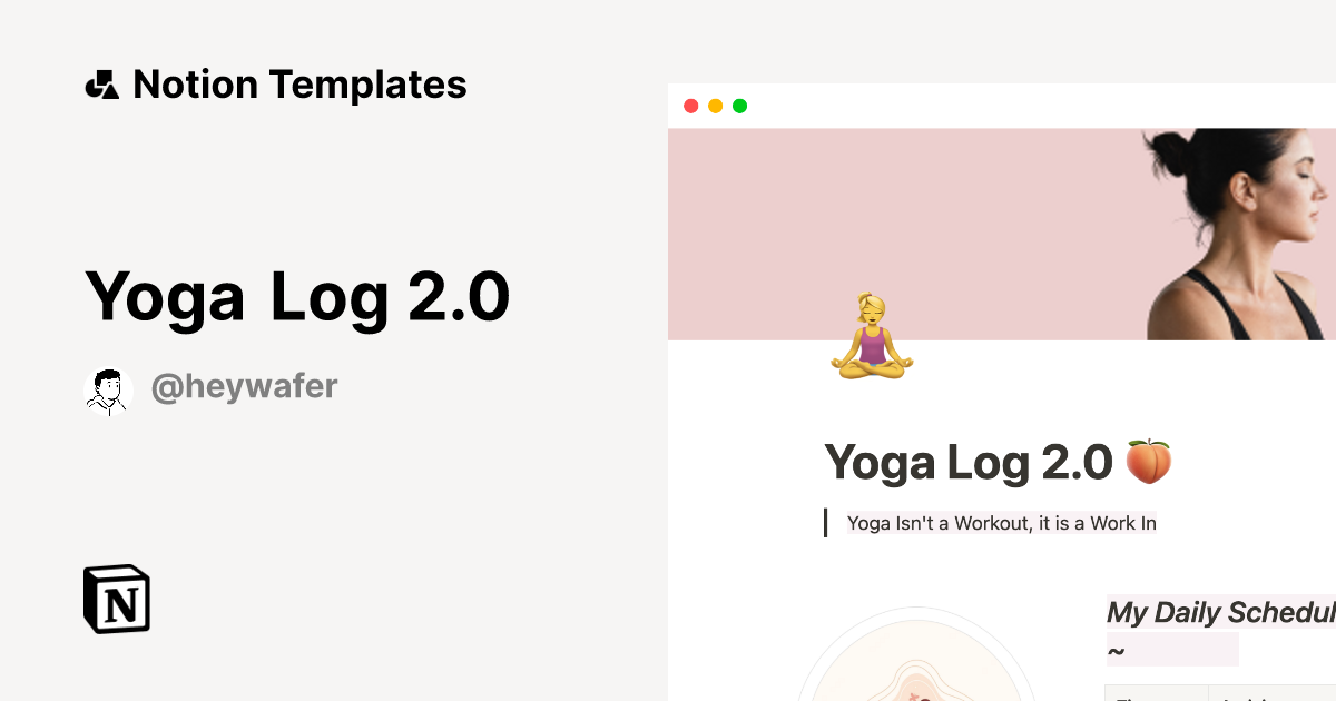 Yoga Log 2.0 Template | Notion Marketplace