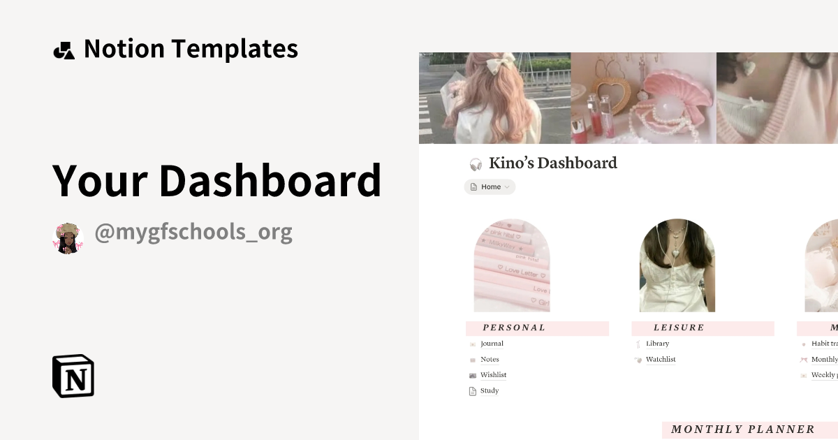 Your Dashboard Template | Notion Marketplace