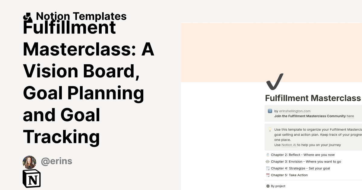 Fulfillment Masterclass: A Vision Board, Goal Planning and Goal ...