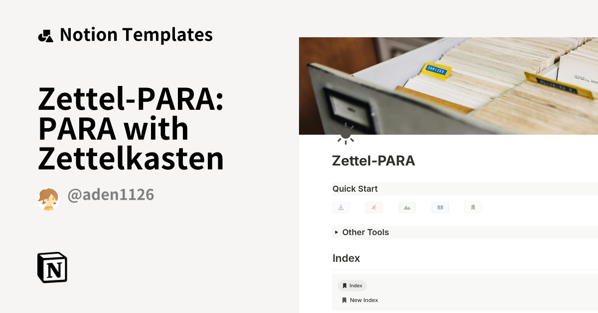Zettel-PARA: PARA with Zettelkasten Template | Notion Marketplace