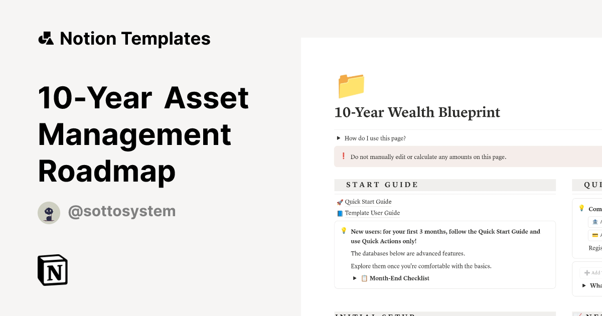 10-Year Asset Management Roadmap Template by sottosystem | Notion ...