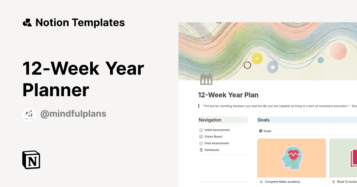 12-Week Year Planner Template | Notion Marketplace
