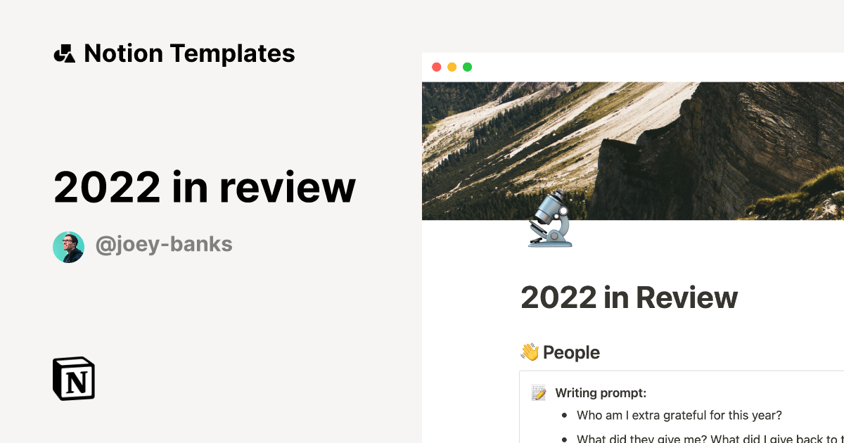 2022 in review Template | Notion Marketplace