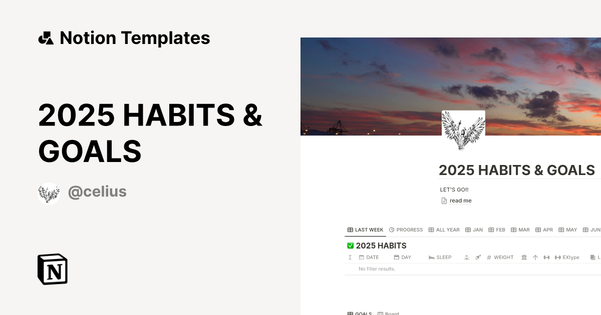 2025 HABITS & GOALS Template | Notion Marketplace