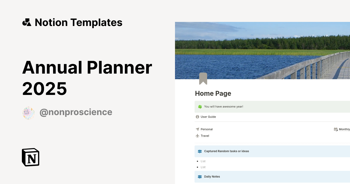 Annual Planner 2025 Template | Notion Marketplace