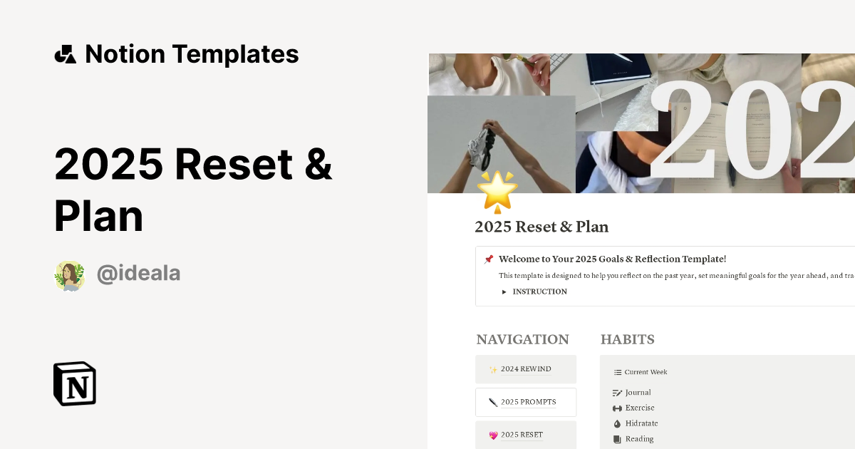 2025 Reset & Plan Template | Notion Marketplace