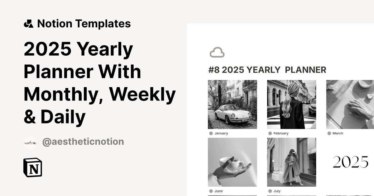 2025 Yearly Planner With Monthly, Weekly & Daily Template by My ...
