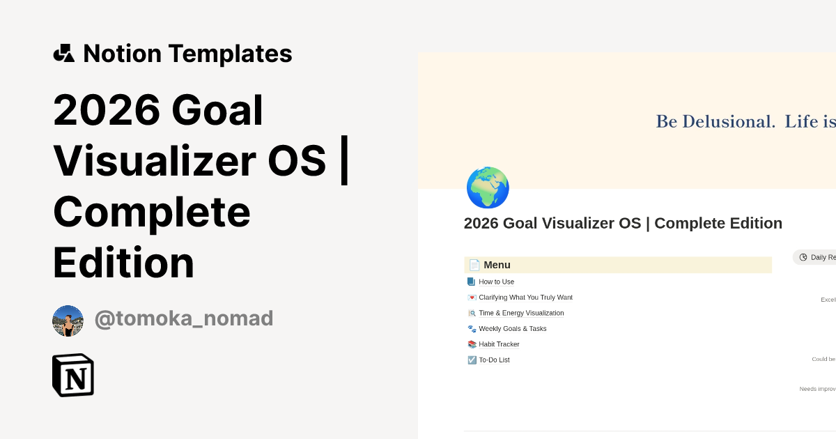 2026 Goal Visualizer OS | Complete Edition Template | Notion Marketplace