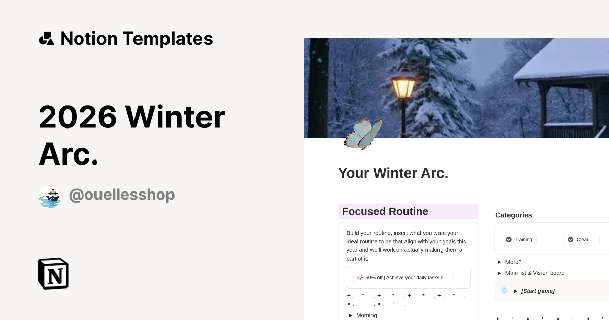 2026 Winter Arc. Template | Notion Marketplace