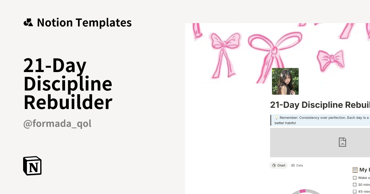 21-Day Discipline Rebuilder Template | Notion Marketplace