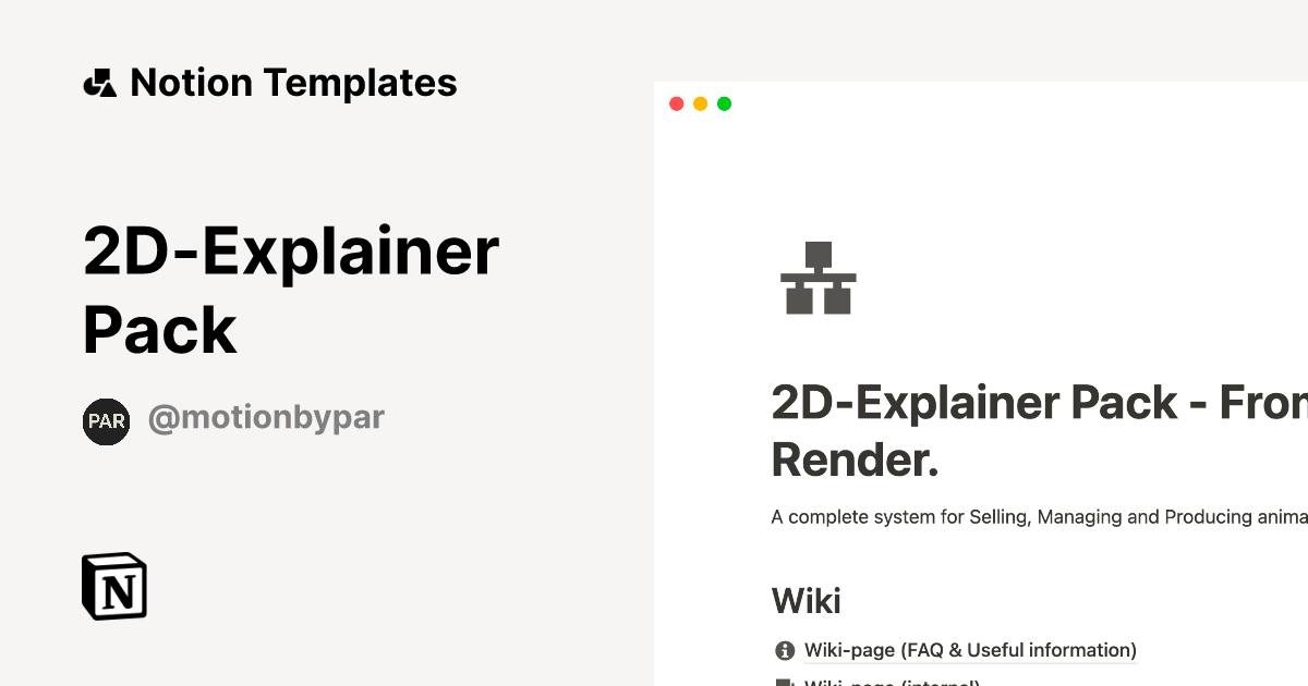 2D-Explainer Pack Template by motionbypar | Notion Marketplace
