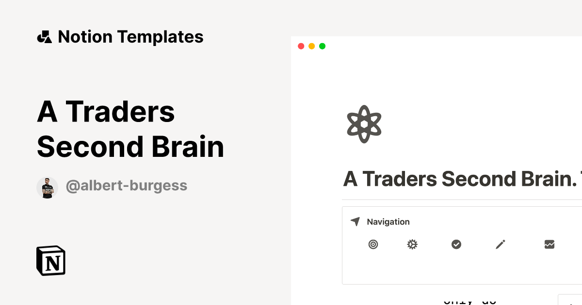 A Traders Second Brain Template | Notion Marketplace