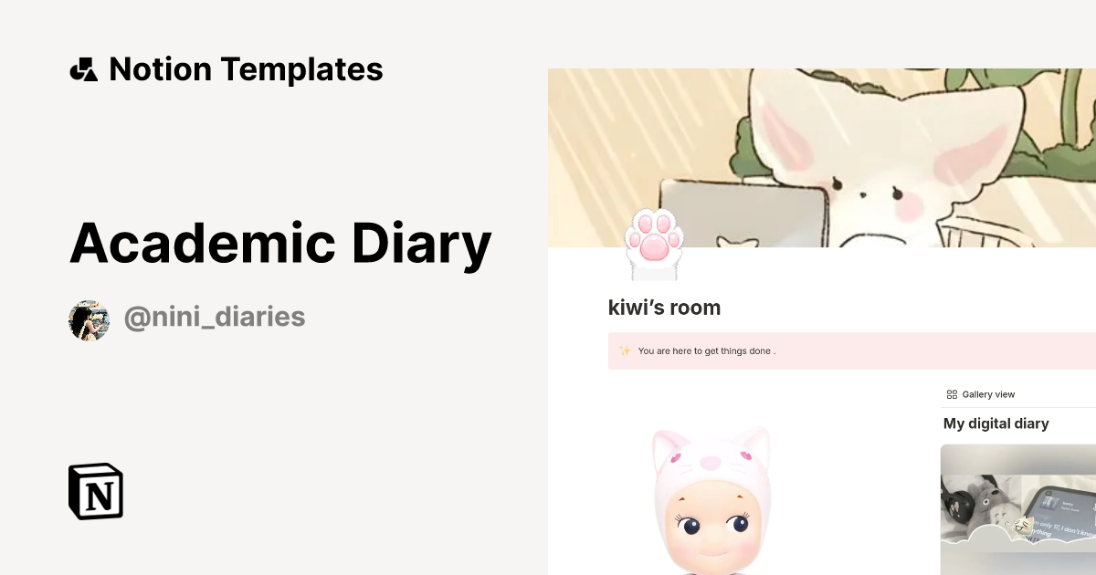 Academic Diary Template by Mika | Notion Marketplace