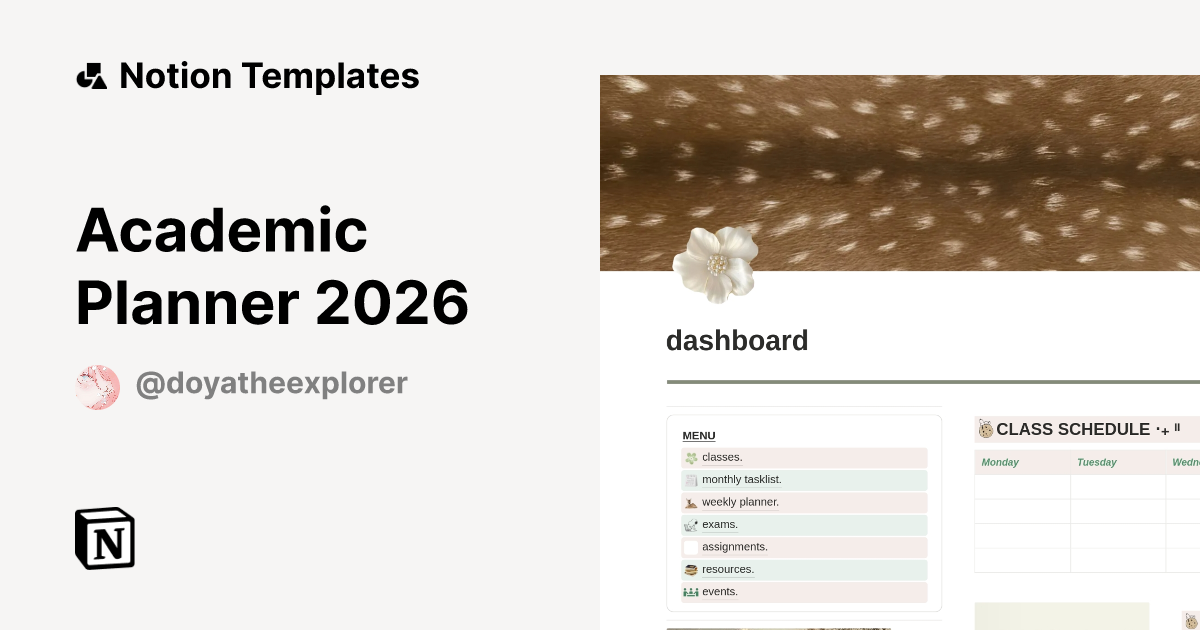 Academic Planner 2026 Template | Notion Marketplace