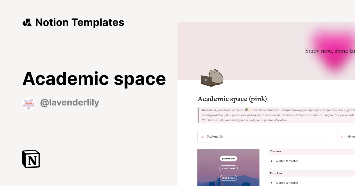 Academic space Template | Notion Marketplace