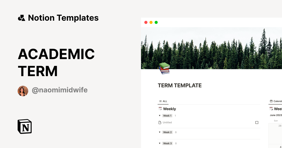 ACADEMIC TERM Template | Notion Marketplace