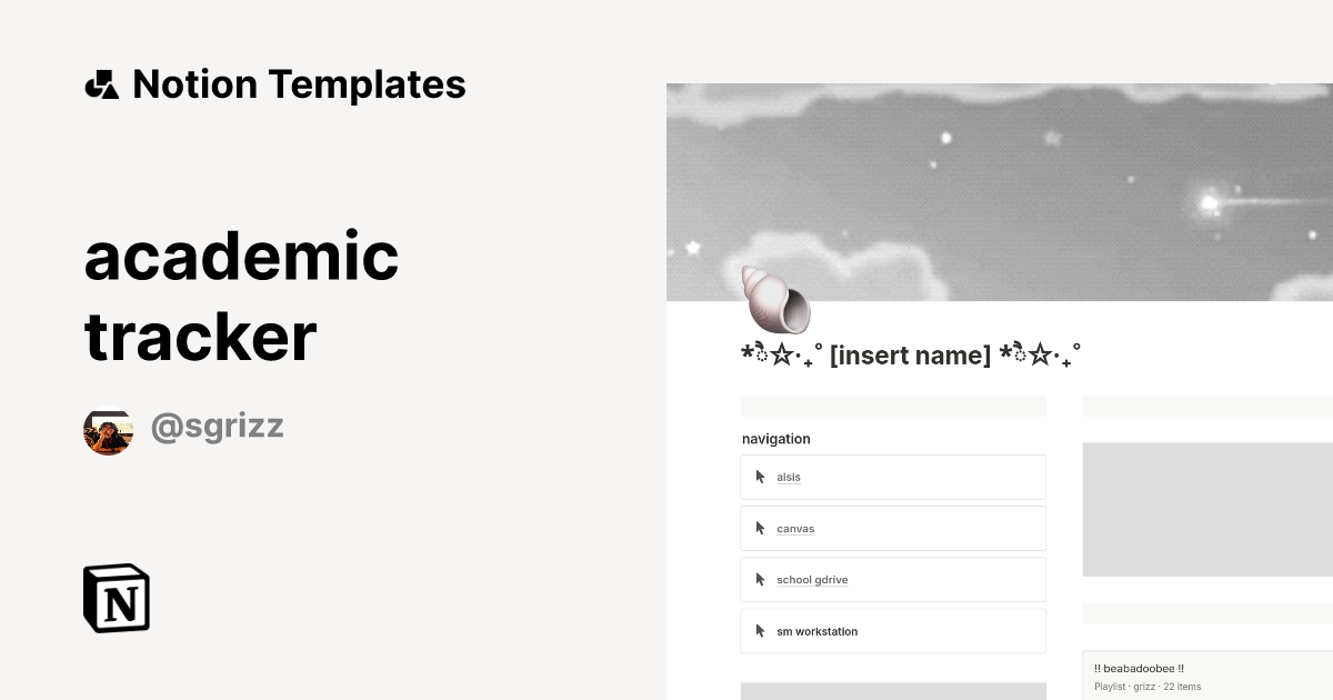academic tracker Template by Rance | Notion Marketplace