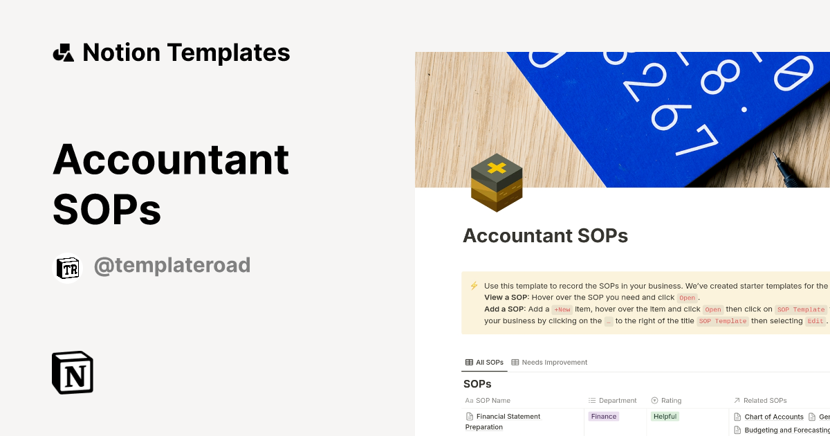 Accountant SOPs Template | Notion Marketplace