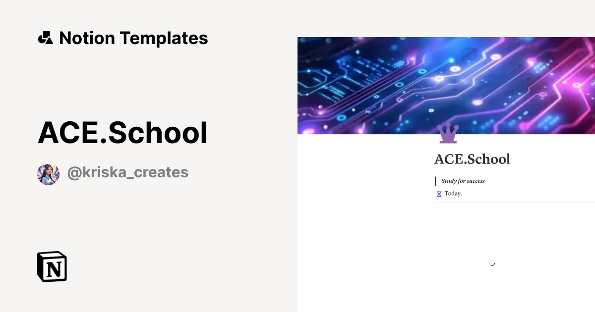 ACE.School Template | Notion Marketplace