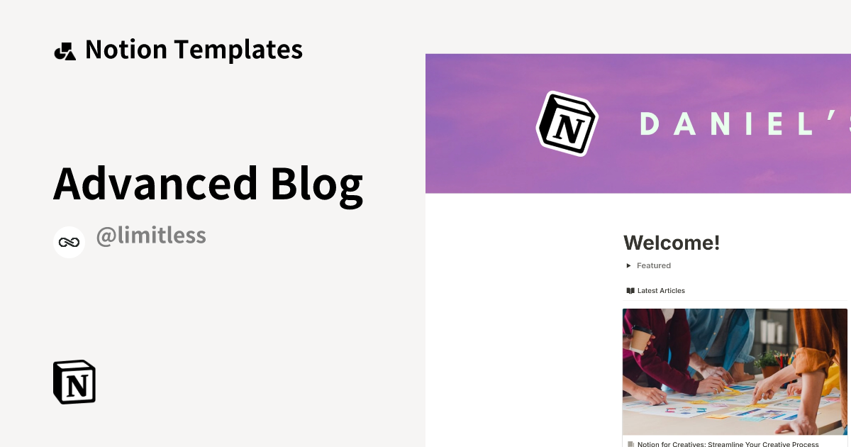 Advanced Blog Template | Notion Marketplace