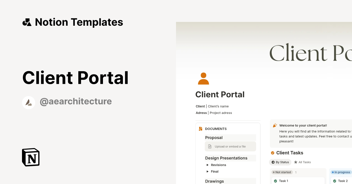Client Portal Template | Notion Marketplace