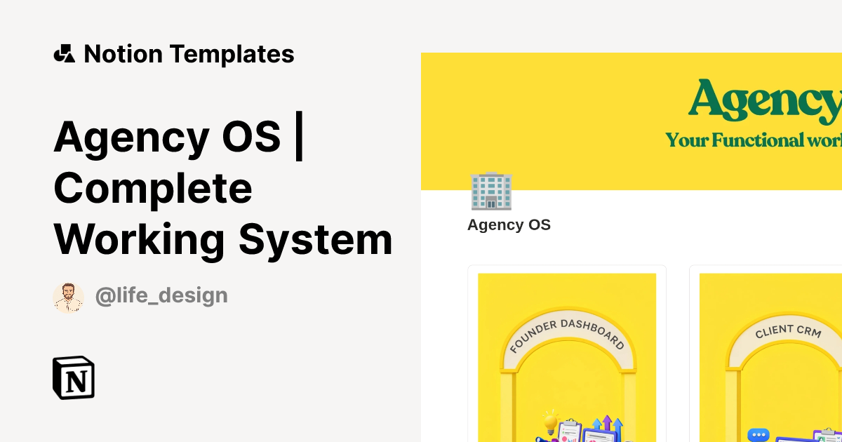 Agency OS | Complete Working System Template | Notion Marketplace