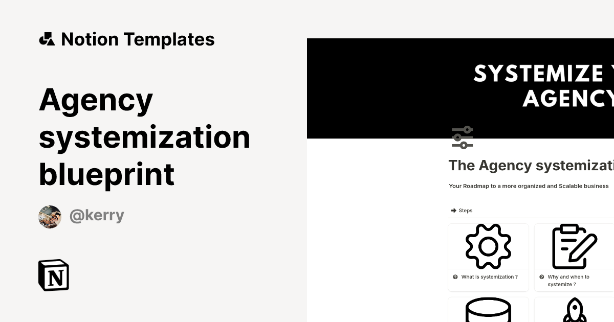 Agency systemization blueprint Template | Notion Marketplace