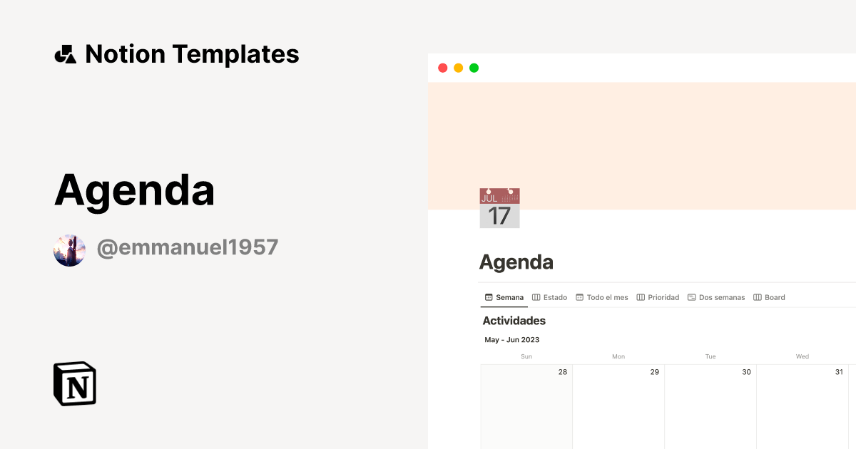 Agenda Template | Notion Marketplace